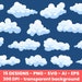 Set of Catoon Clouds Clipart Set, Vector Graphics, Commercial Use ...