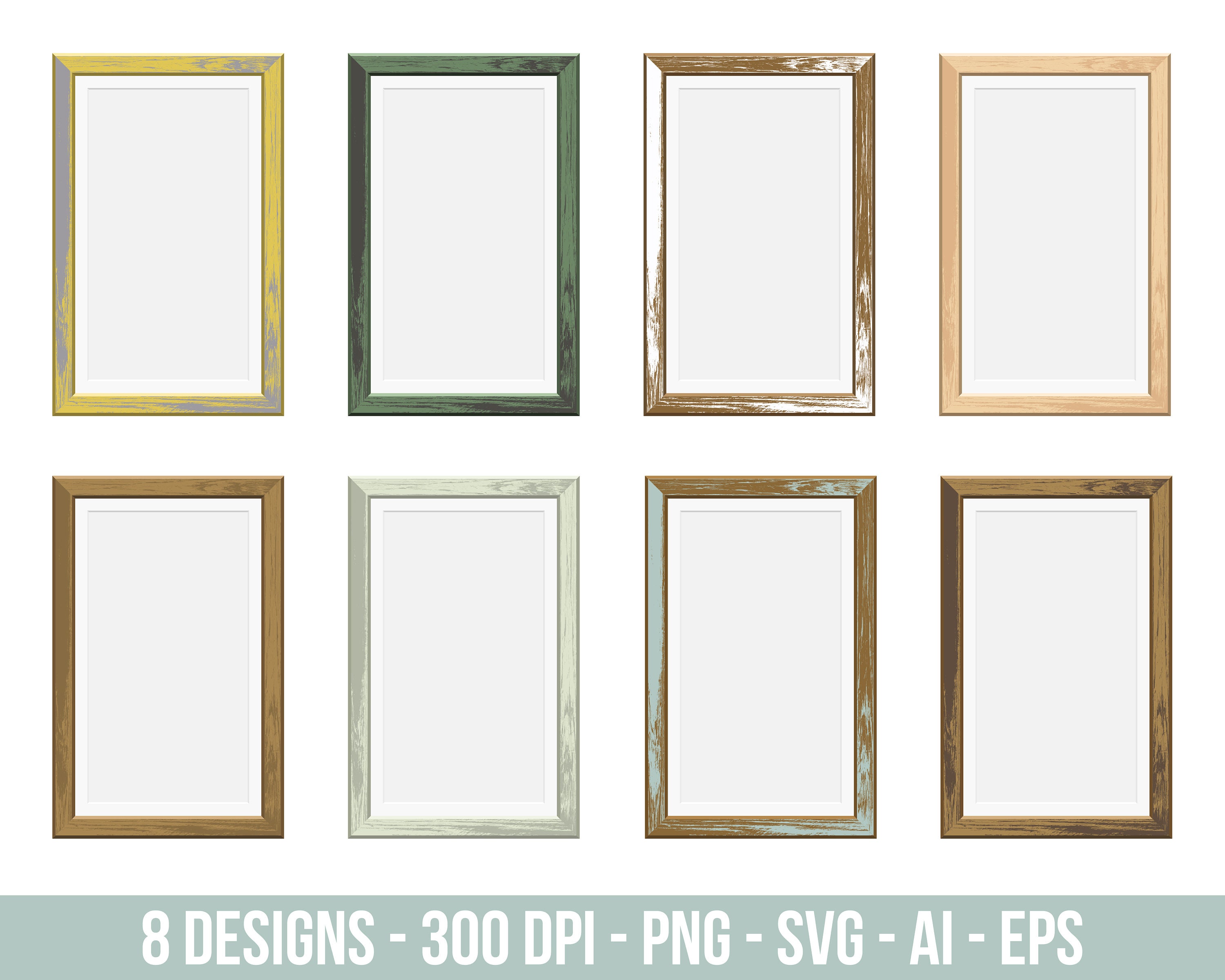 Rustic Wooden Frame Clipart