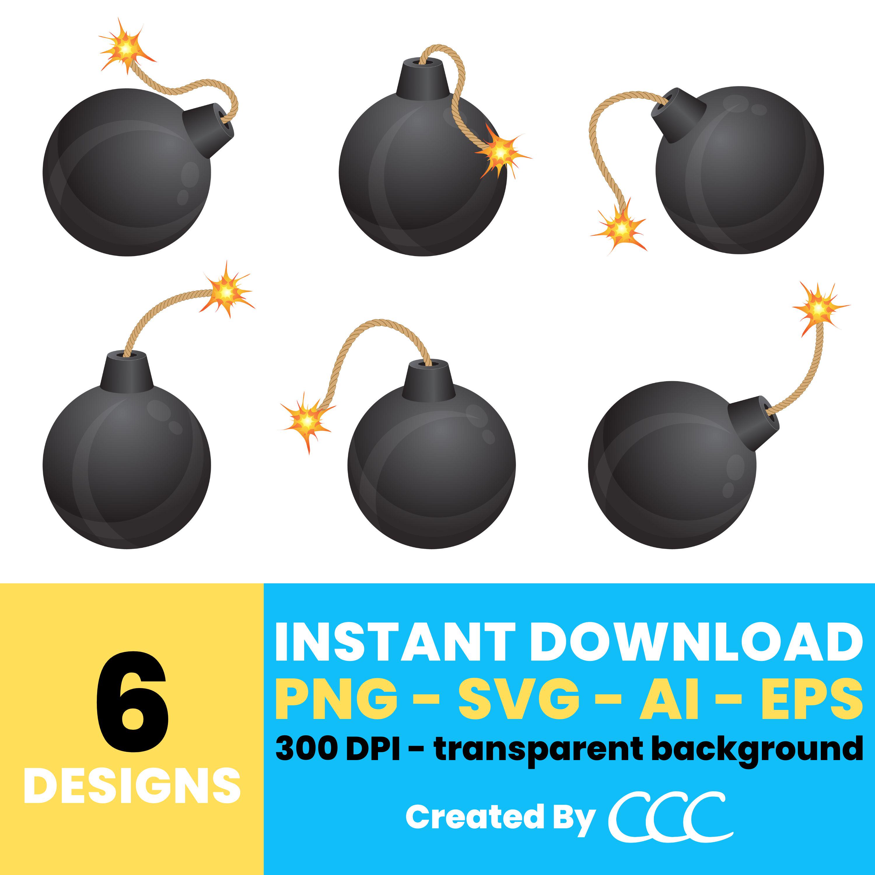 Bomb With Burning Fuse Clipart – Clip Art Commercial Use, Vector ...