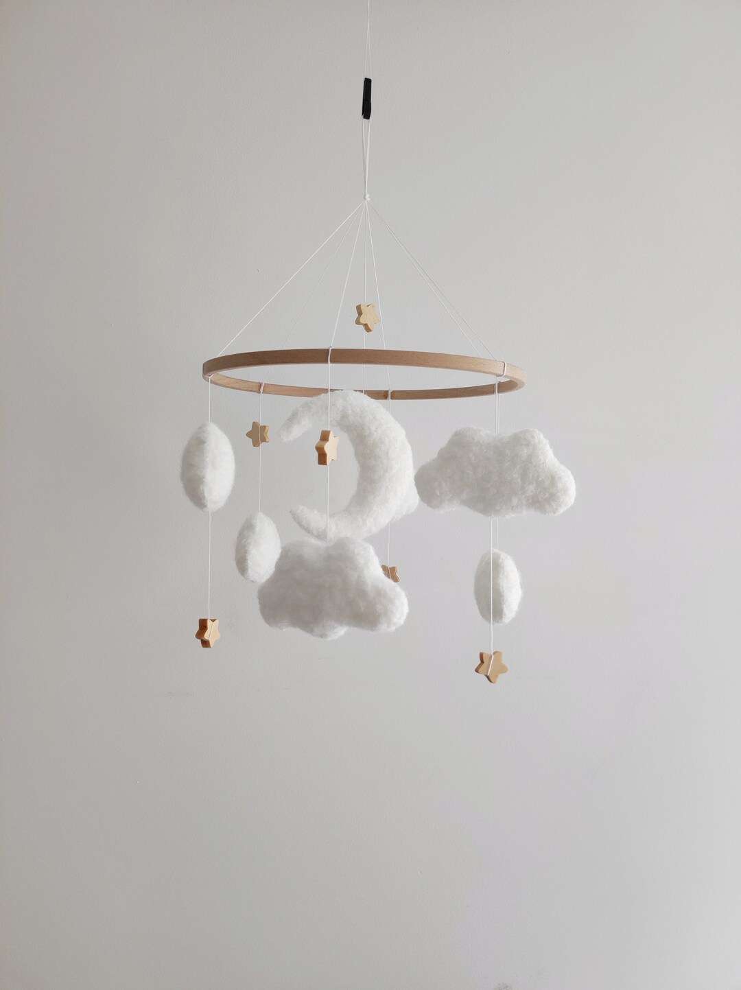 Baby Mobile Cloud and Moon Nursery Baby Crib Mobile Hanging Mobile Baby ...