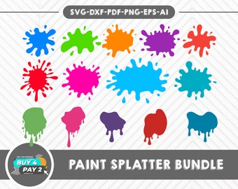 Blood Splatter Svg Bundlepaint Blood Splatter Svg Clipart - Etsy