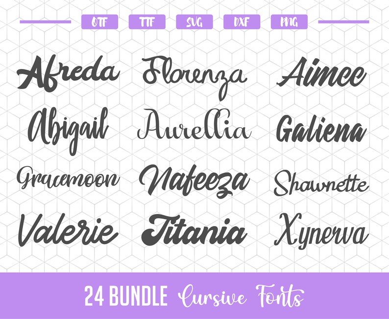 Cursive fonts for Cricut Fonts svg bundle Silhouette Cursive Font Cursive font svg Beauty font ...