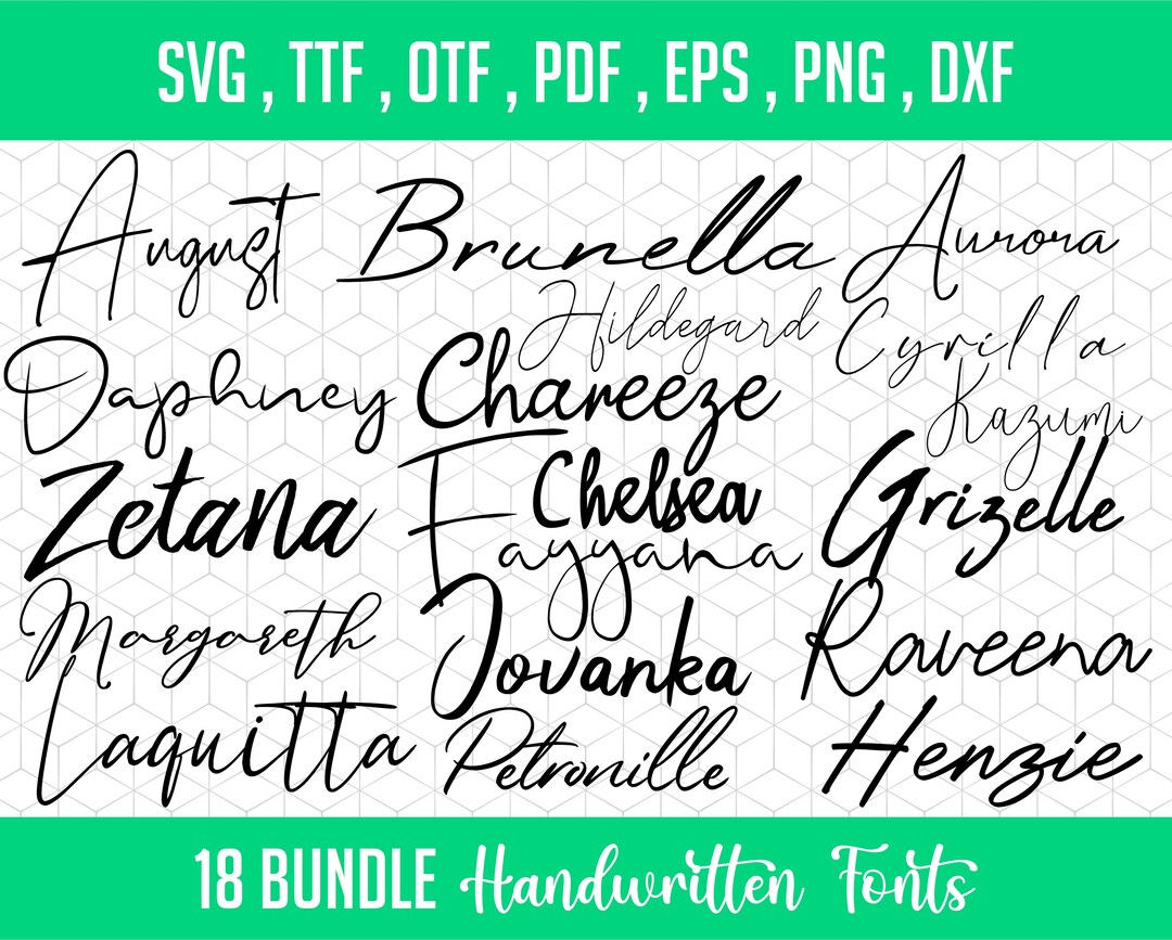 Cursive Font svg Cursive Font Cricut Font svg Bundle - Etsy.de