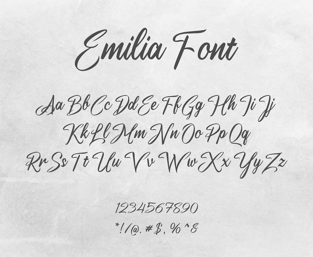 Svg Emilia Calligraphy Font SVG Handwritten Font Caligraphy Font ...