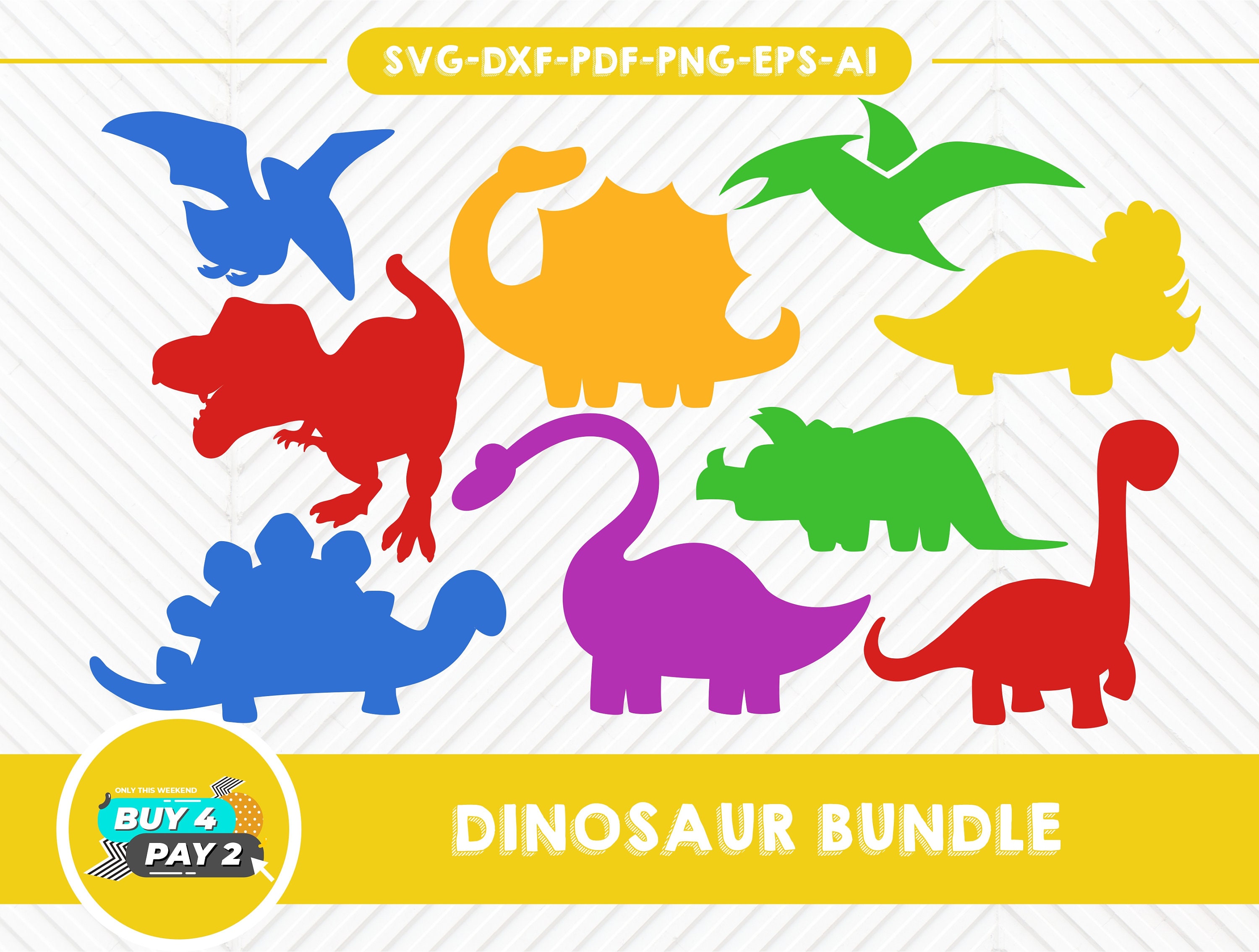 Dinosaur SVG- Dinosaur SVG File- Dinosaur SVG Bundle Dinosaur Clipart ...