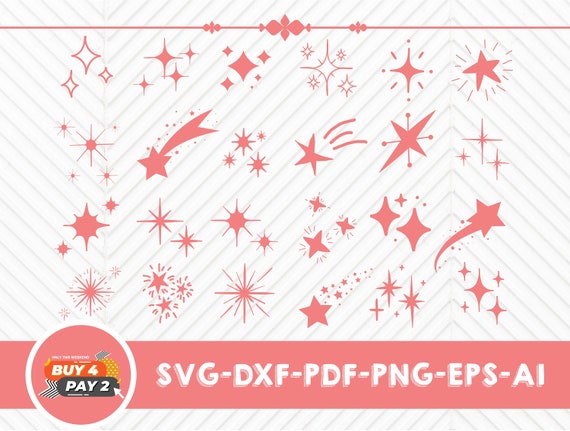 Sparkle SVG Sparkle Star Sparkle Cut Files Sparkle Clipart - Etsy