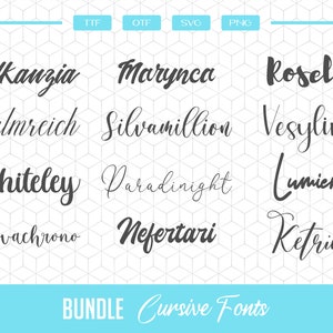 Cursive Font Svg Cursive Font Cricut Font Svg Bundle Silhouette Cursive ...