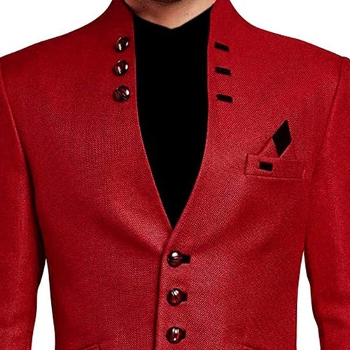 Mens Red Designer Blazer Bespoke Sport Coat Jacket - Etsy