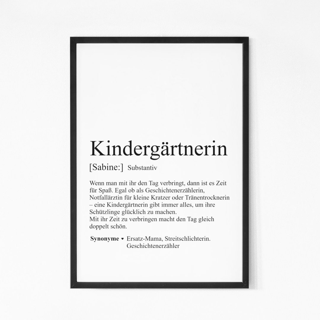 Kindergarten Teacher Thank You Personalized Poster Kindergarten Crèche ...