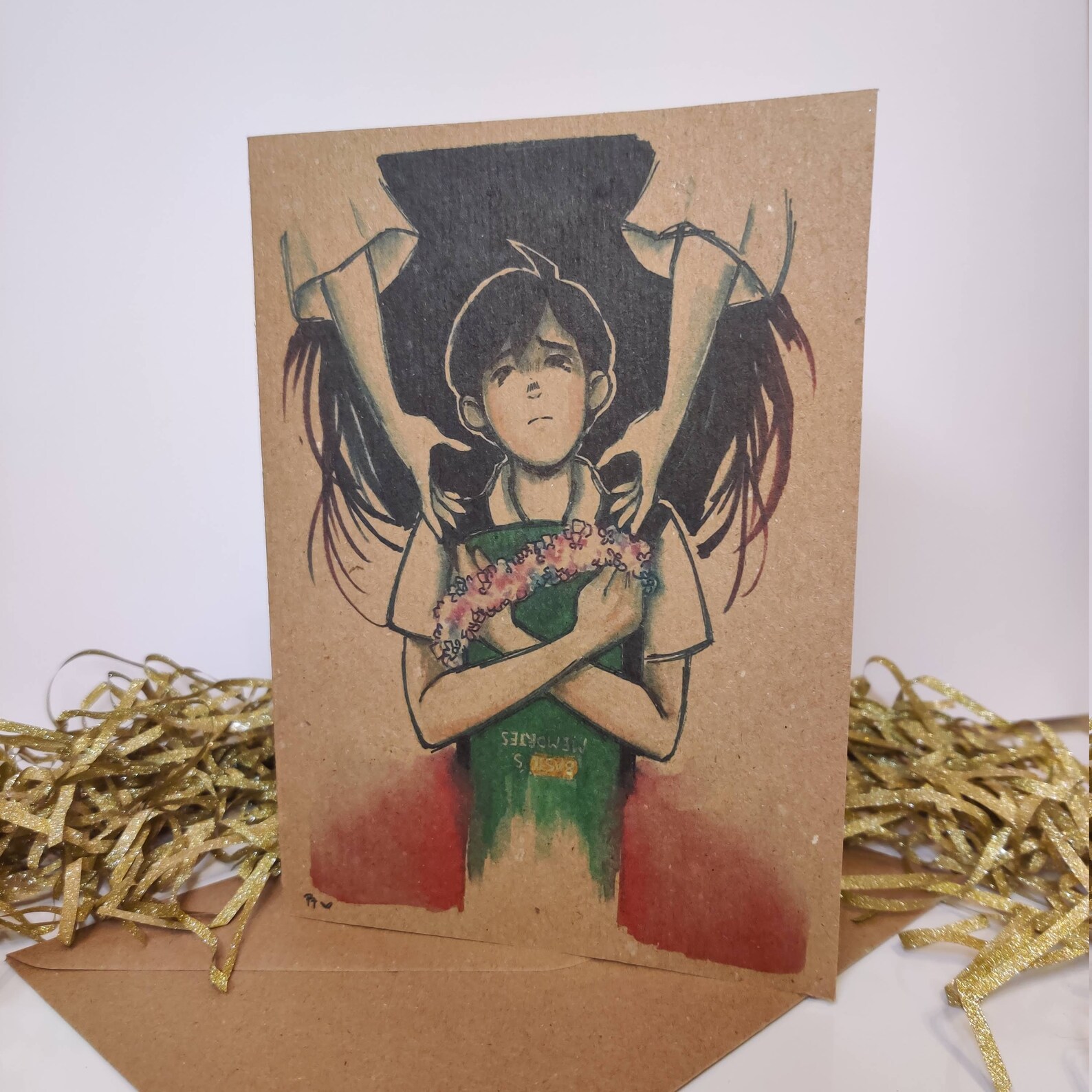 Handmade Recycled Card OMORI Birthday Craft Brown or | Etsy UK