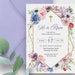 EDITABLE Invitation, Spring Flowers Easter Invitation, He is Risen ...
