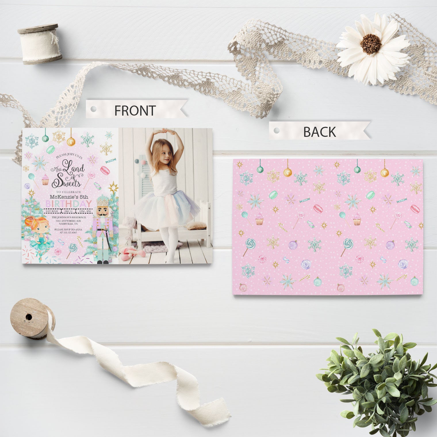 EDITABLE Invitation Land of Sweets Birthday Invitation Sugar | Etsy