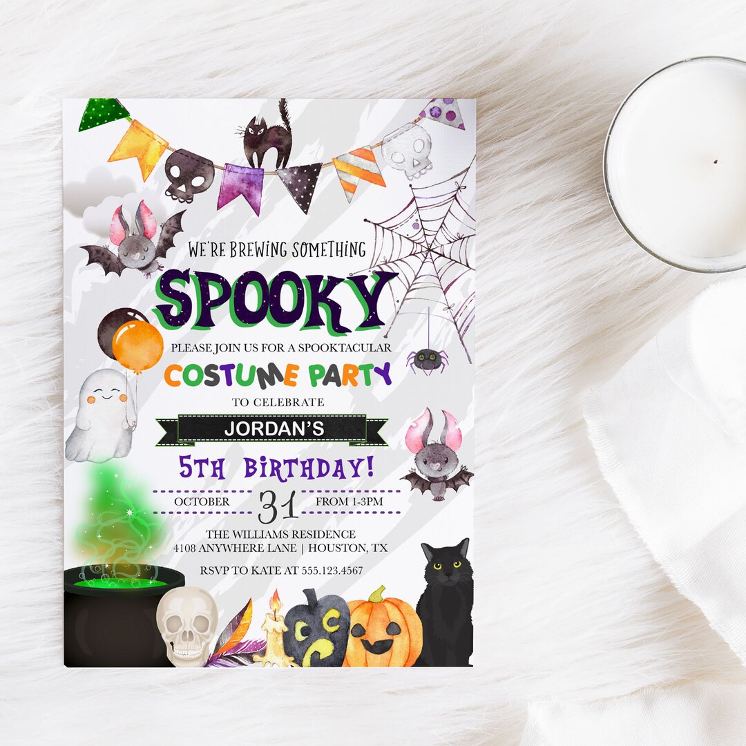 Spooky Costume Party Invitation: Editable Halloween Invite (corjl) - Etsy