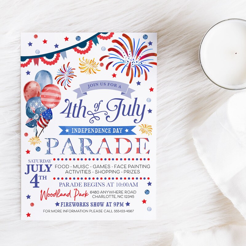 July 4th Invitations - Etsy