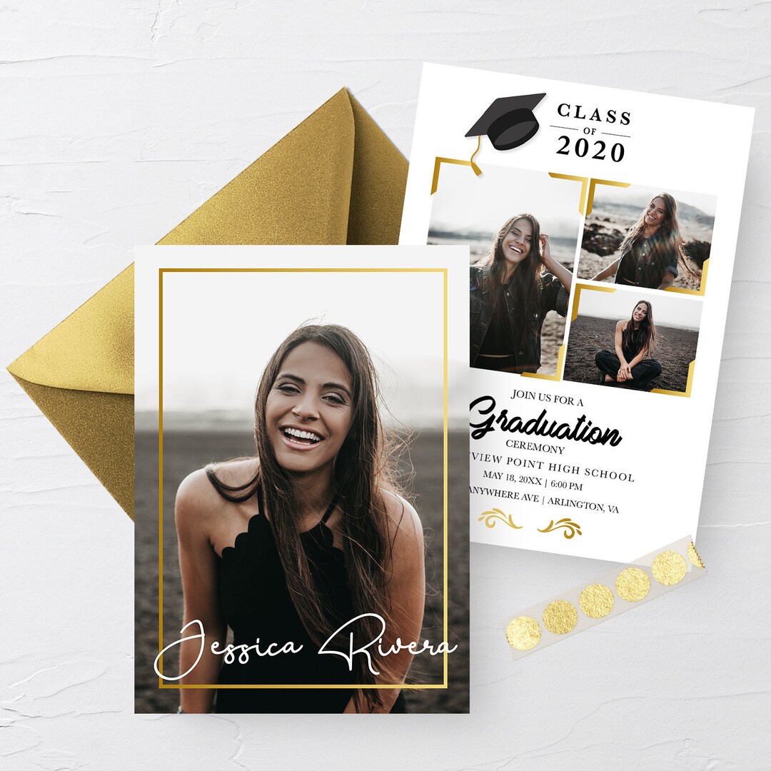 EDITABLE Invitation, Graduation Announcement, Graduation Party ...