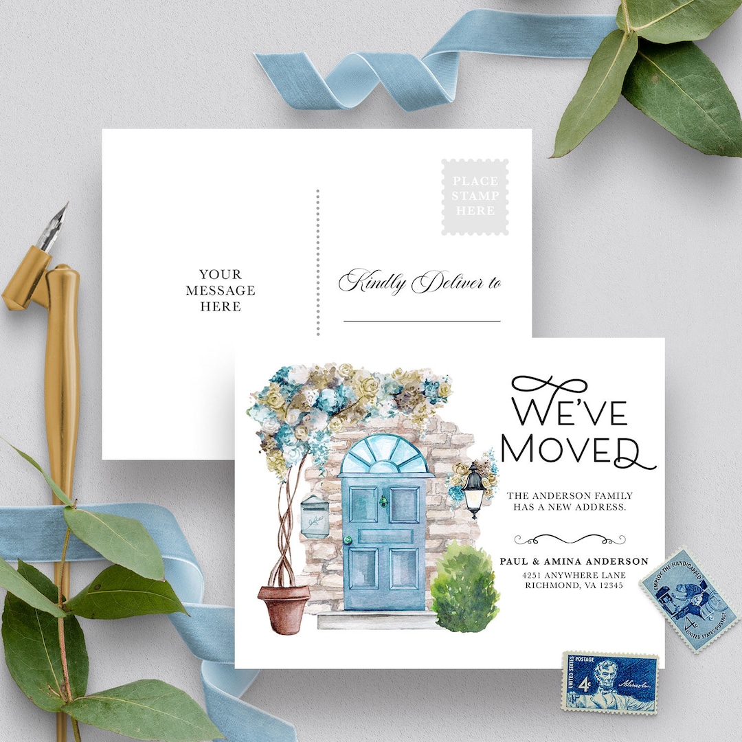 Editable Moving Announcement Postcard: New Address Template (corjl) - Etsy
