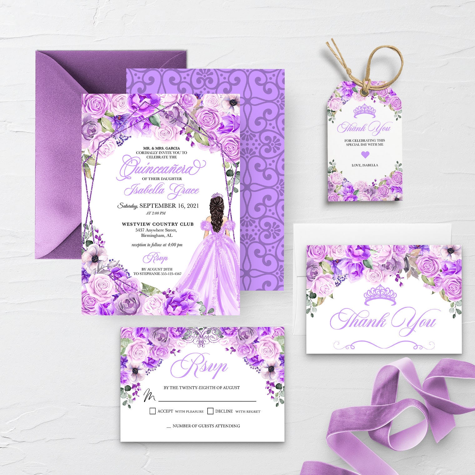 Purple Invitations