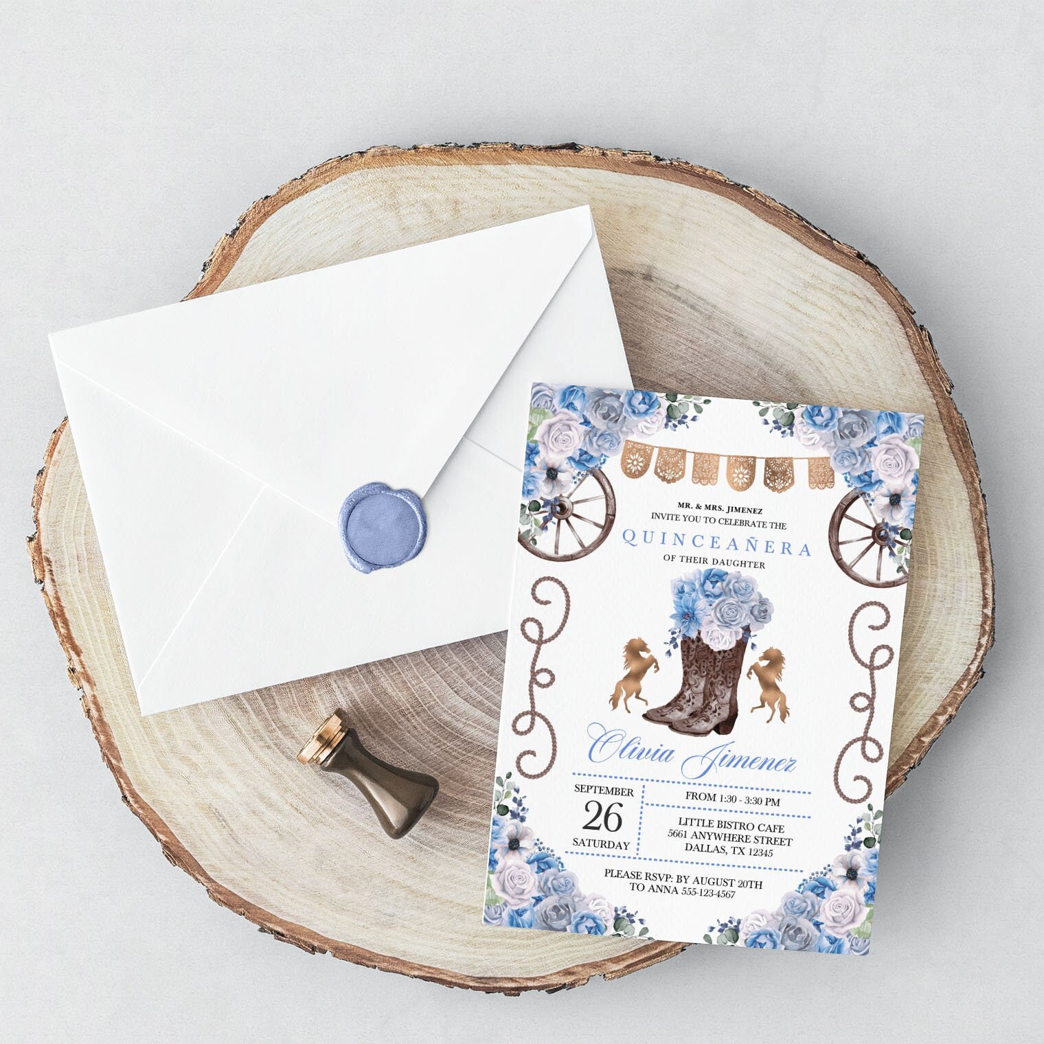 Invitación EDITABLE Invitación de Quinceañera con Botas - Etsy México