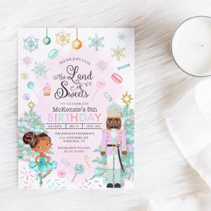 EDITABLE Invitation, Land of Sweets Birthday Invitation, Sugar Plum ...