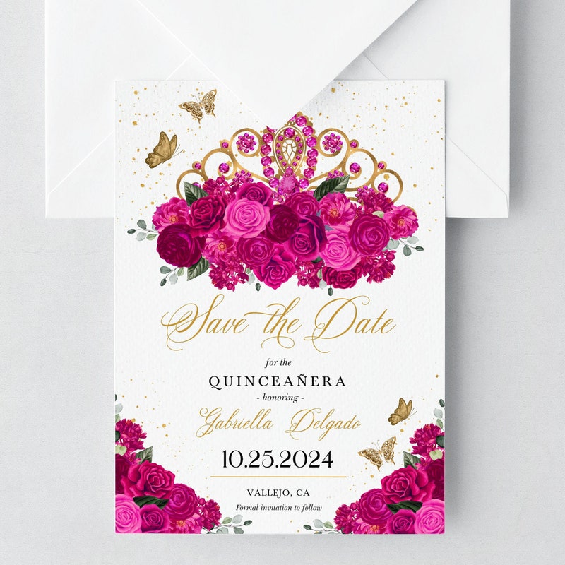 Quinceanera Save the Date - Etsy