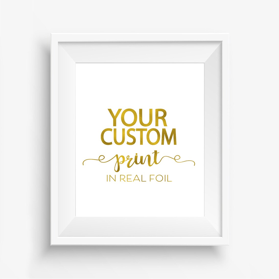 Custom Foil Print Real Foil Print Custom Quote Wall Art | Etsy