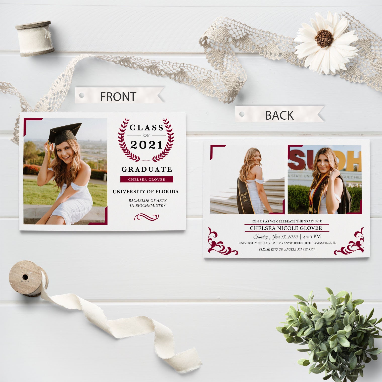 EDITABLE Invitation Graduation Announcement Graduation Party - Etsy