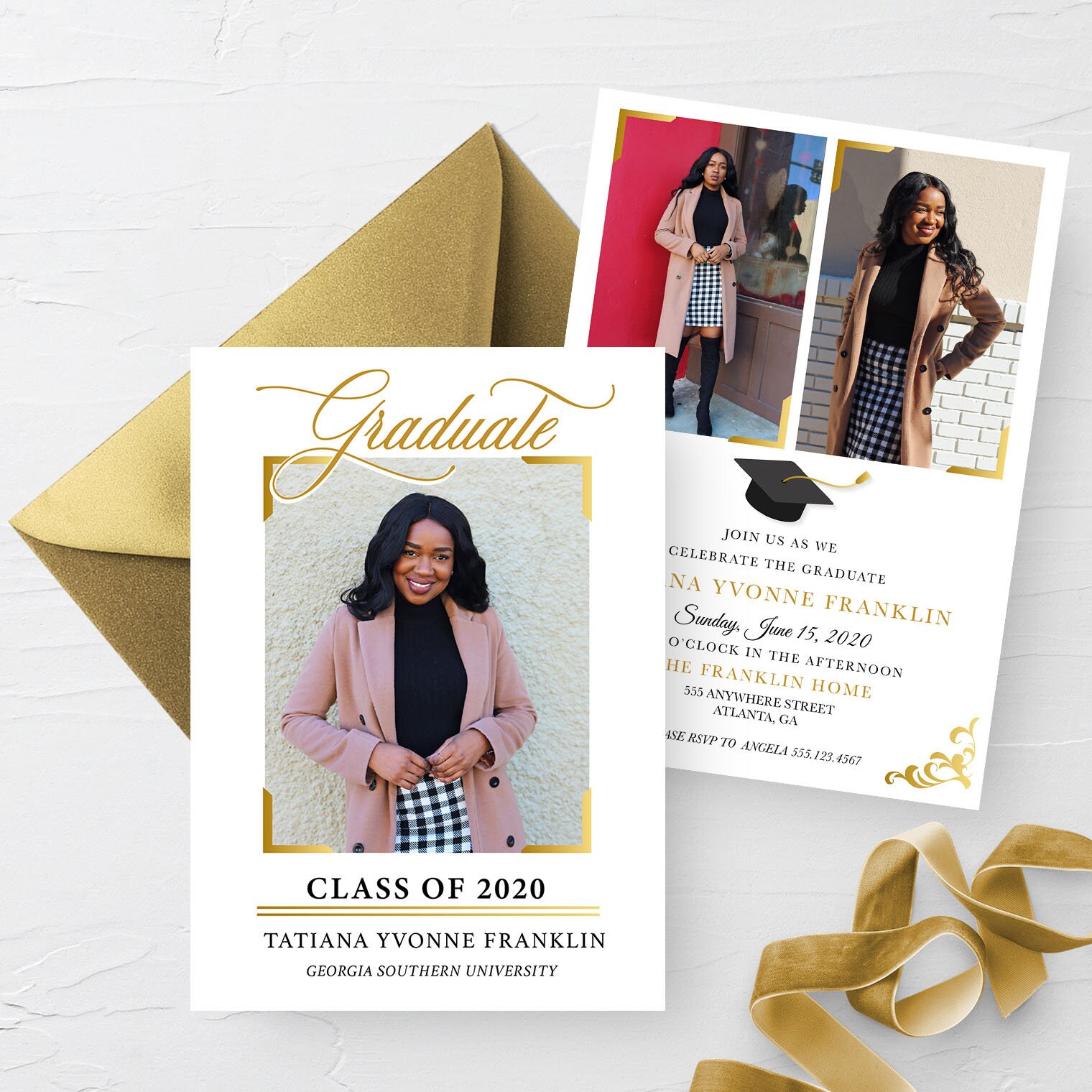 EDITABLE Invitation Graduation Announcement Graduation Party - Etsy
