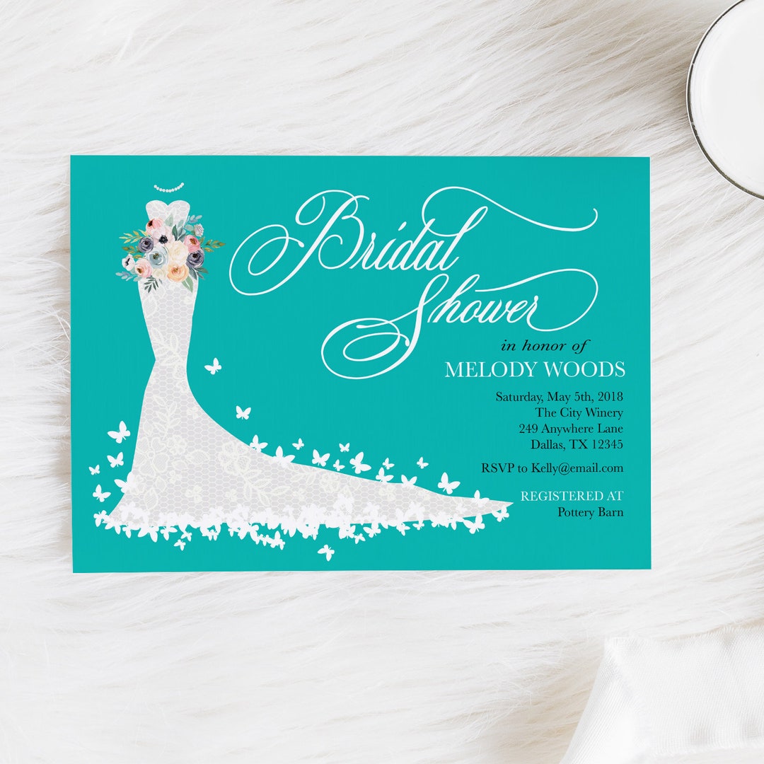 EDITABLE Invitation, Bridal Dress Wedding Invitation, Lace Dress ...