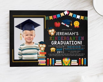 EDITABLE Invitation, Preschool Graduation Invitation, Graduation ...