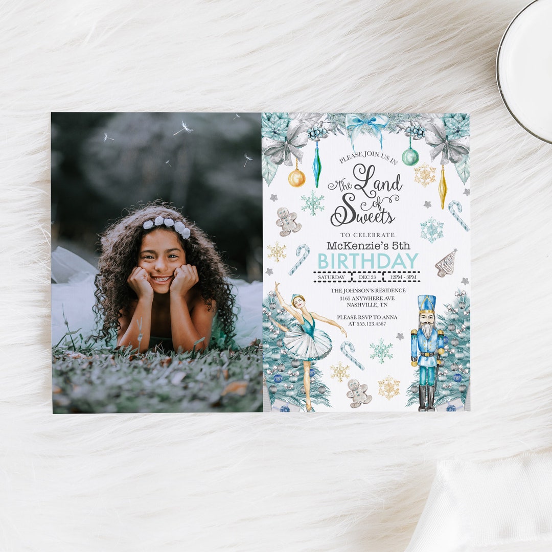 EDITABLE Invitation, Land of Sweets Birthday Invitation, Sugar Plum ...