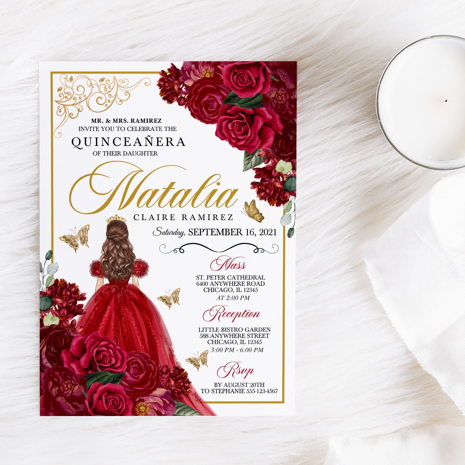 Quinceanera Invitations In A Tube