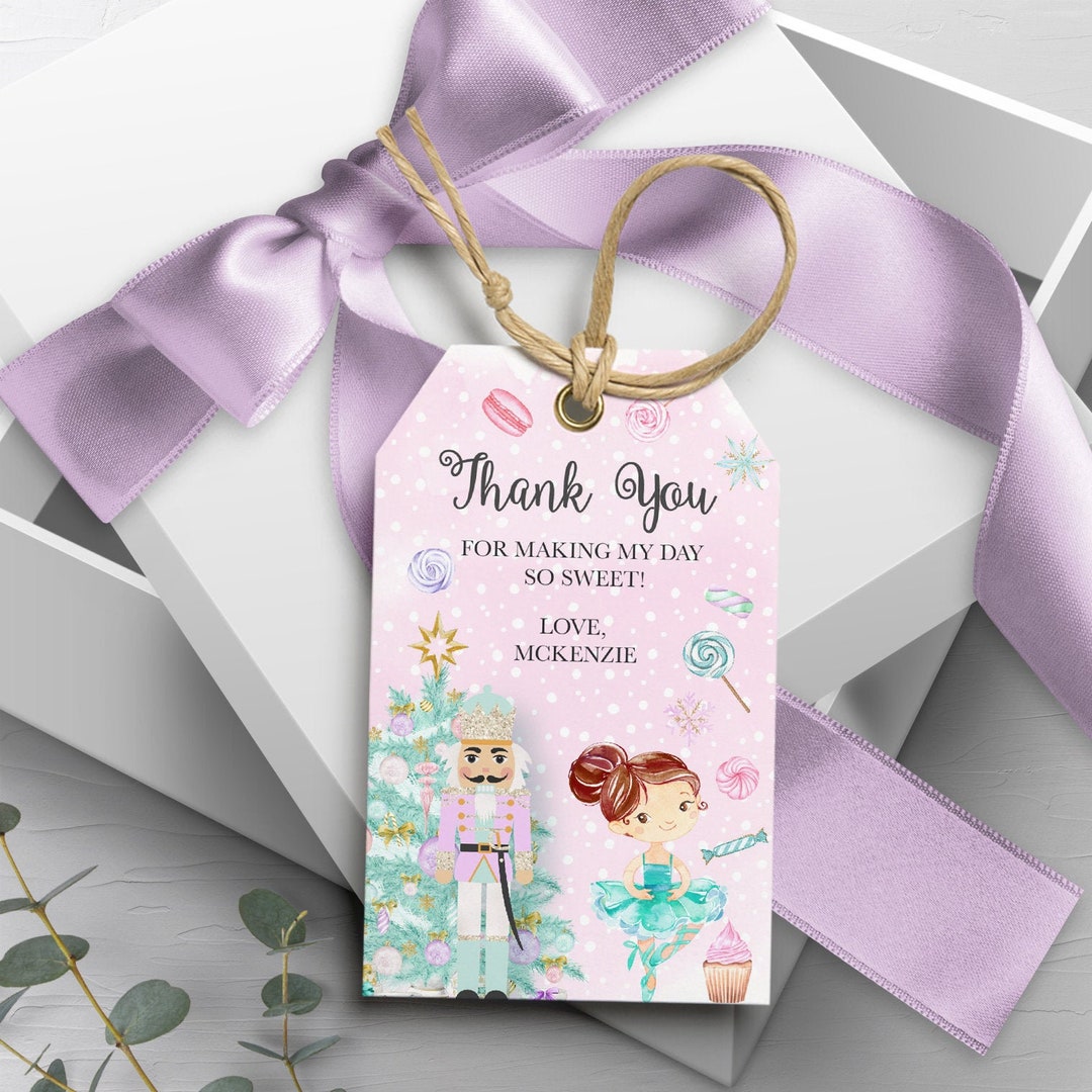 Land of Sweets Favor Tag, Sugar Plum Fairy, Nutcracker, Christmas, Gift ...