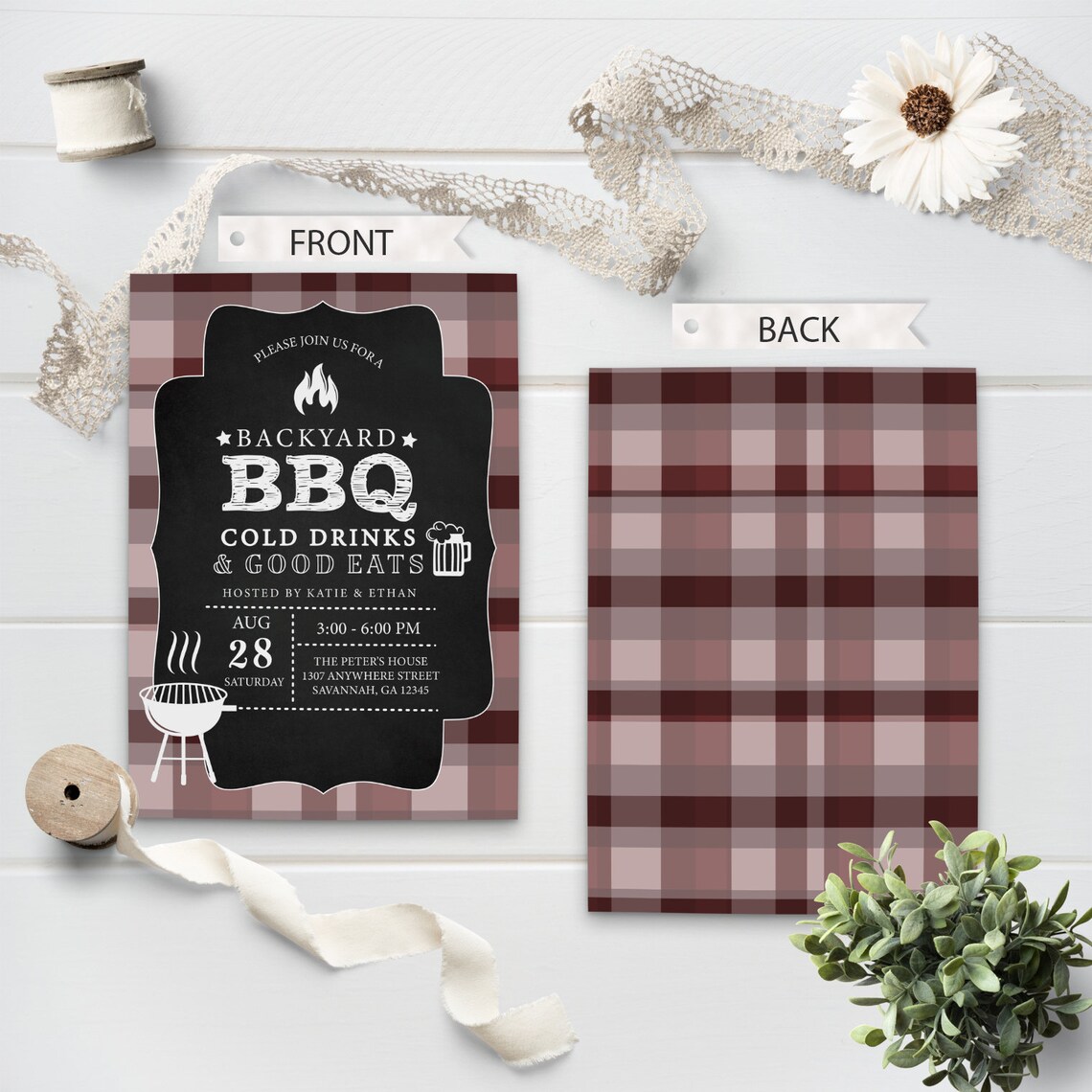 EDITABLE Invitation Backyard BBQ Invitation Barbecue BBQ | Etsy