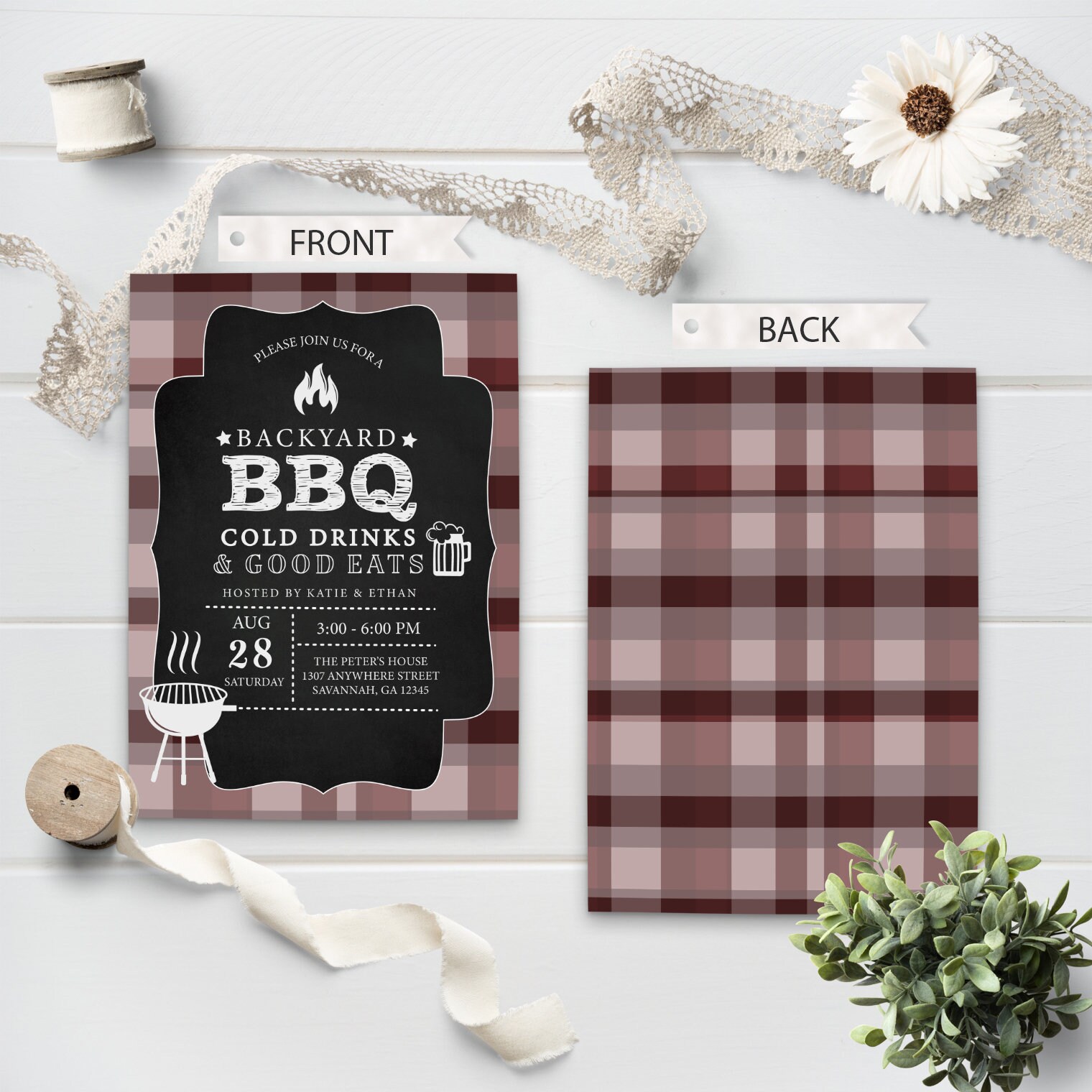 EDITABLE Invitation Backyard BBQ Invitation Barbecue BBQ | Etsy