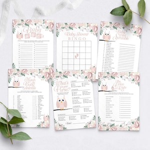 Pink Owl Baby Shower - Etsy