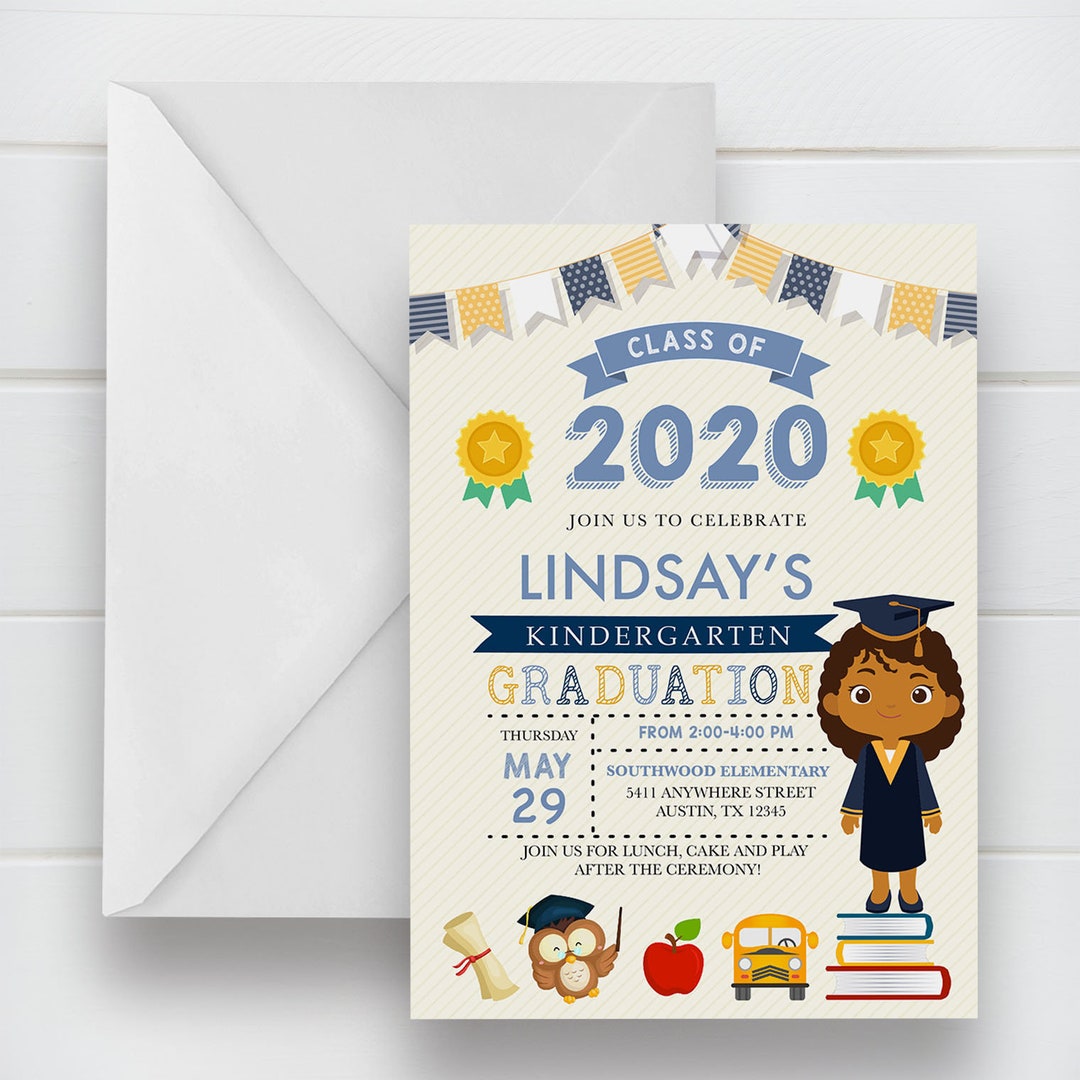 EDITABLE Invitation, Kids Graduation Invitation, Graduation ...
