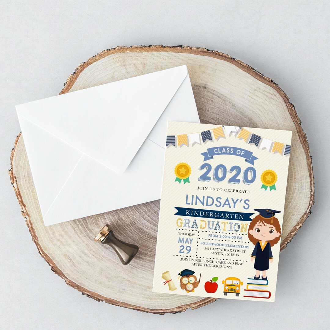 EDITABLE Invitation, Kids Graduation Invitation, Graduation ...