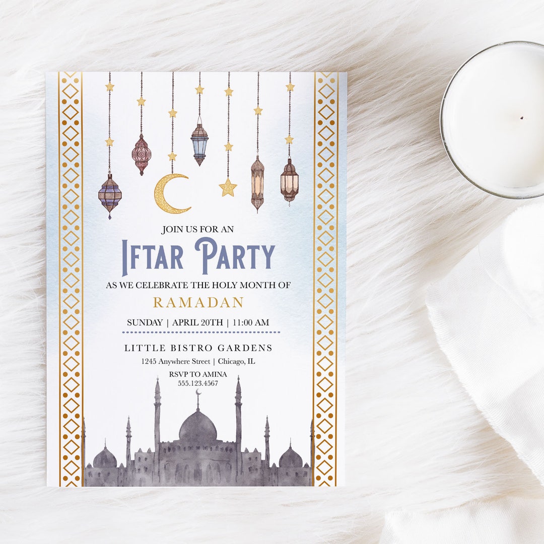 EDITABLE Invitation, Iftar Party Invitation, Ramadan Celebration, Iftar Dinner Party, Ramadan ...