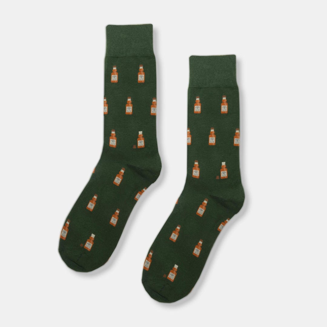 Whisky Bottle Socks for Men | Cotton Dress Socks | Gift for Whisky ...