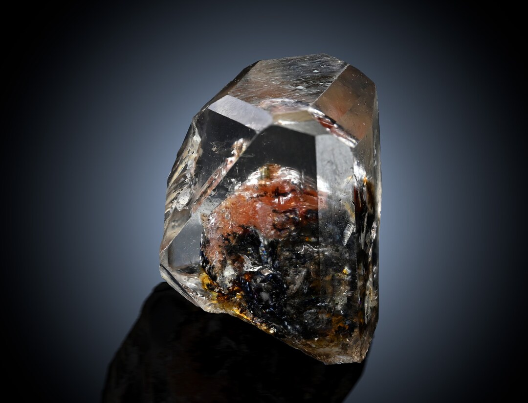 05 Grams Stunning Topaz Crystal Having Hematite Inclusion Inside 1.5x01 ...