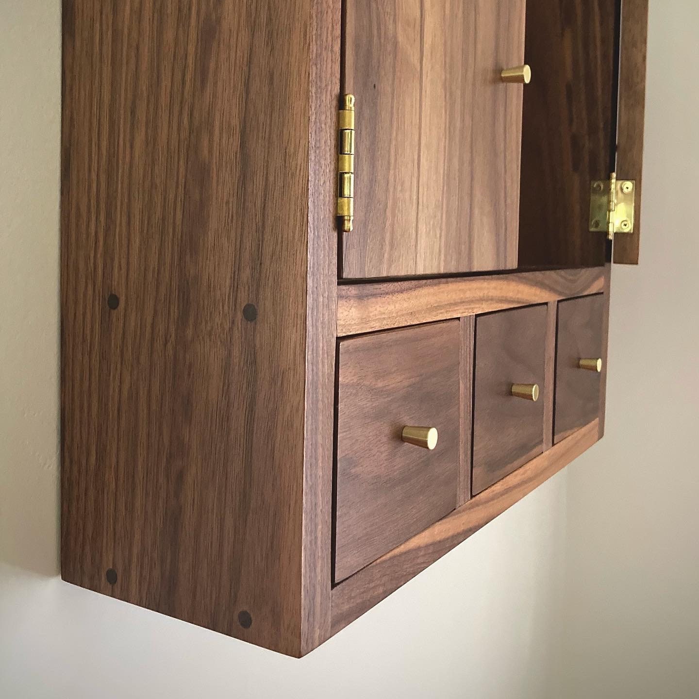 The Walnut Display Cabinet Kitchen Storage Cabinet Bathroom Medicine ...