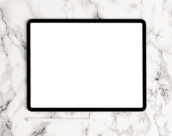 White iPad Mockup, Device Mockup, Digital Planner, iPad Planner, Stock ...