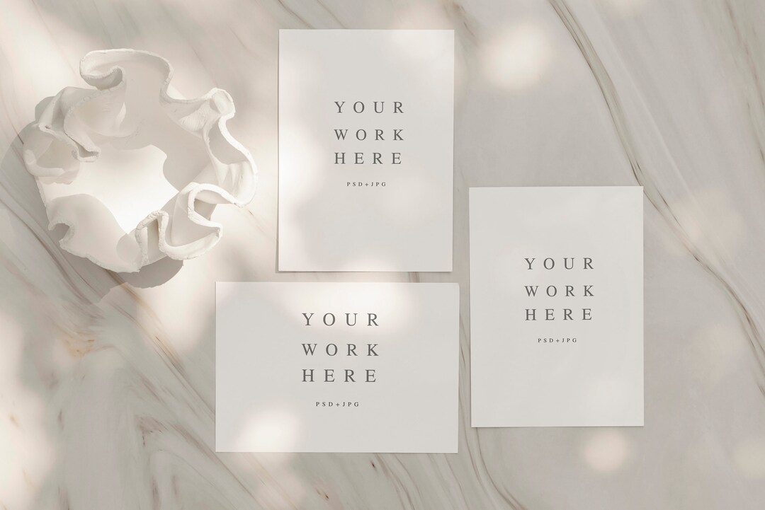 4X6 Wedding Cards Mockup, Invitation Mockup, Wedding Invitations Set ...