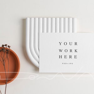 6x4 Watercolor Texture Wedding Card Mockup, Invitation Mockup, Save the ...