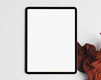 White iPad Mockup, Device Mockup, Digital Planner, iPad Planner, Stock ...