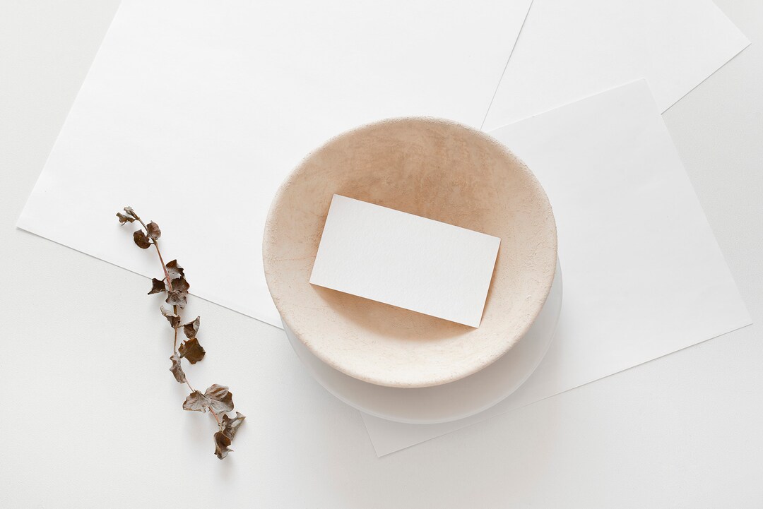 White Business Card Mockup, Styled Mock Up, Branding Mock, Place Card ...