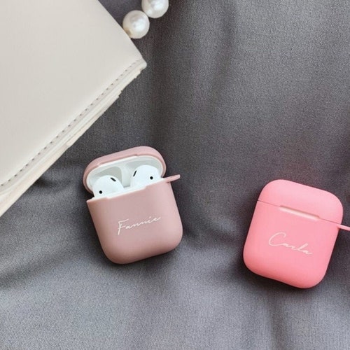 Matte Pink Airpod Case Slim Protective Airpod Case With | Etsy