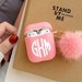 Custom Monogram AirPod Case With Pom Pom Keychain,silicone Airpods Pro ...