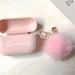 Custom AirPod Pro Case With Pom Pom Keychain,pink Airpods Case,silicone ...