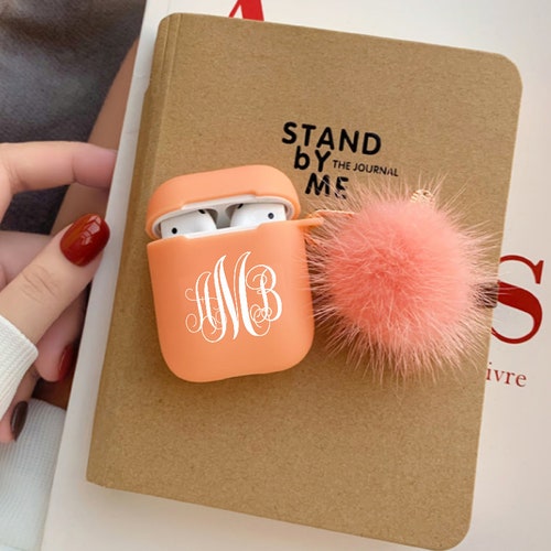 Custom Airpod Pro Case With Pom Pom Keychainpink Airpods - Etsy